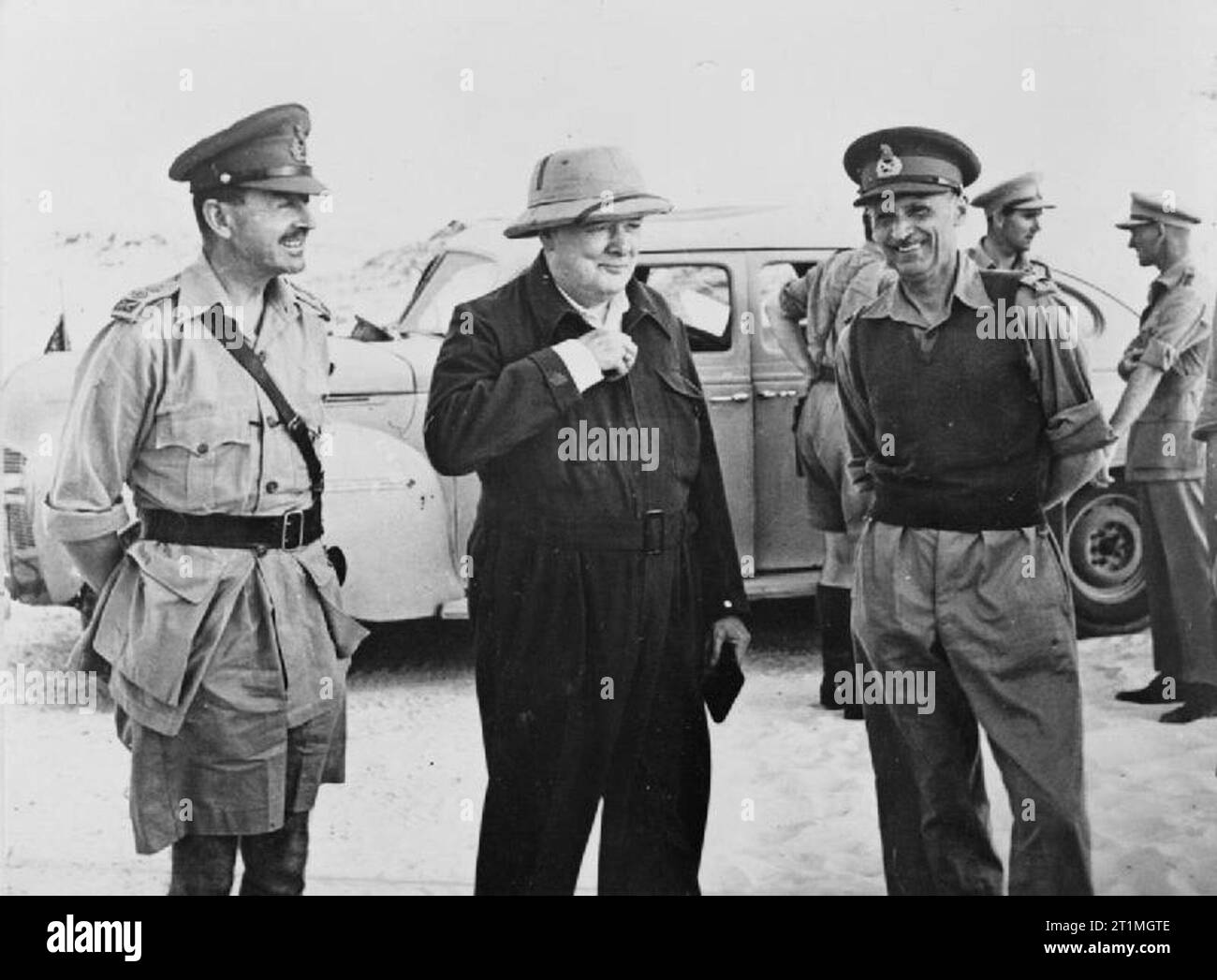 Winston Churchill in North Africa, August 1942 Winston Churchill with ...