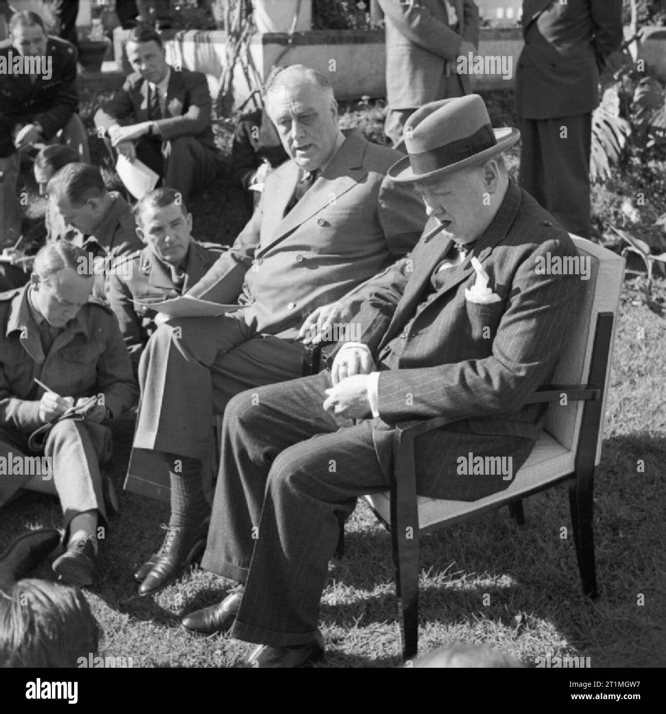 Winston Churchill in North Africa Winston Churchill with American ...