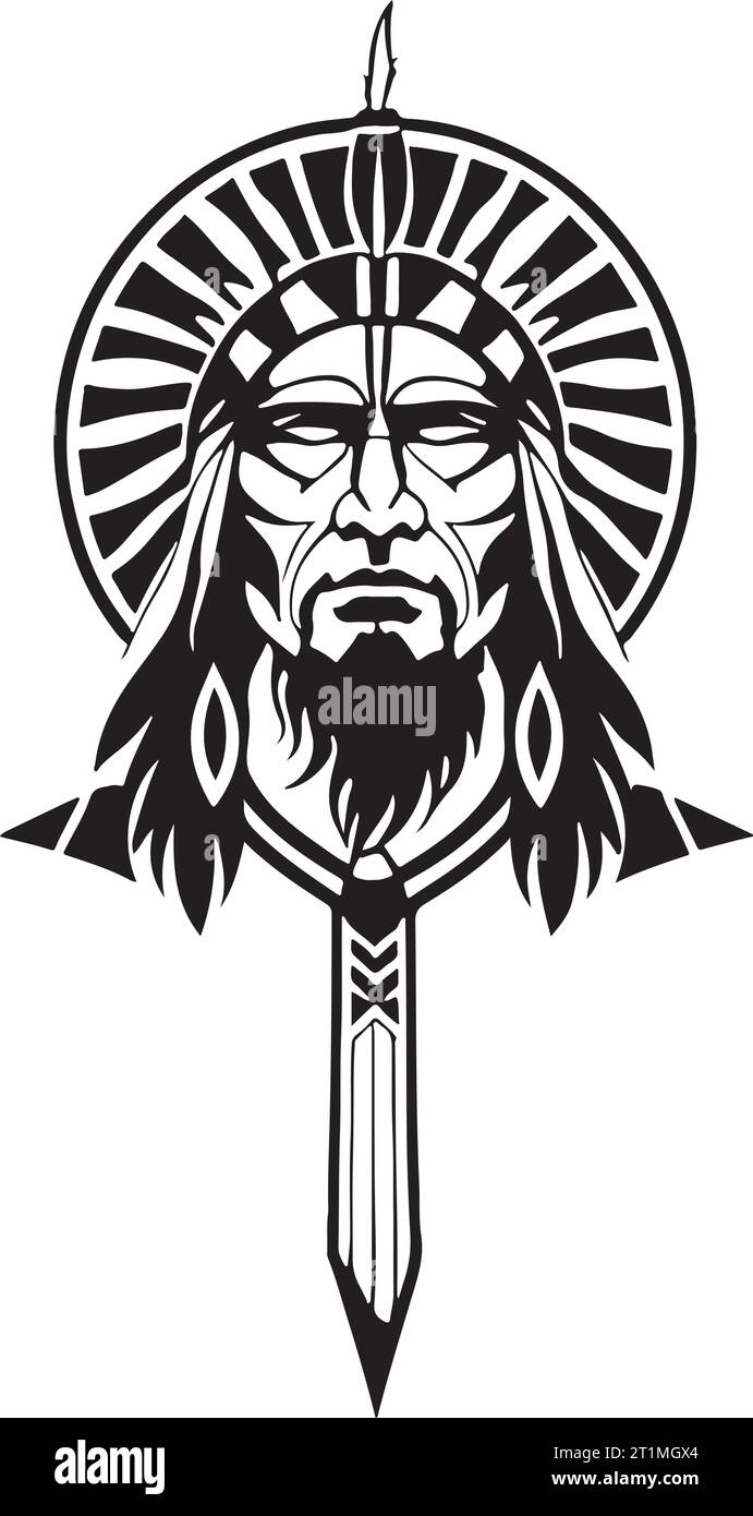 Breathtaking and lovely Native indians vector art Stock Vector Image ...