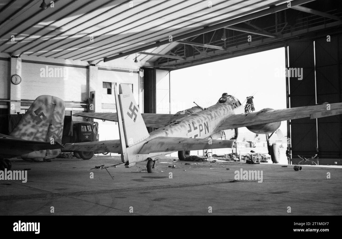 The British Army in North-west Europe 1944-45 A Junkers Ju 88G aircraft ...
