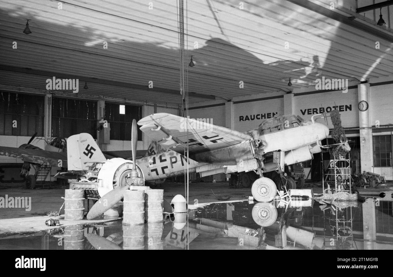 The British Army in North-west Europe 1944-45 A Junkers Ju 88 aircraft ...