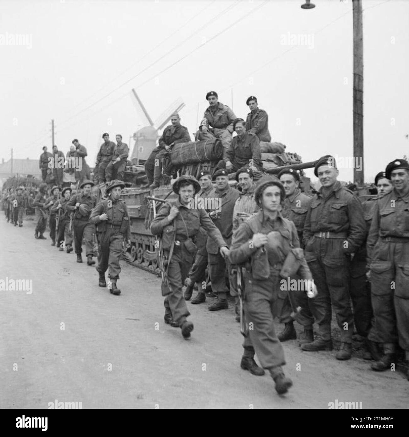 Churchill tanks of 6th Guards Tank Brigade and troops of the 10th ...