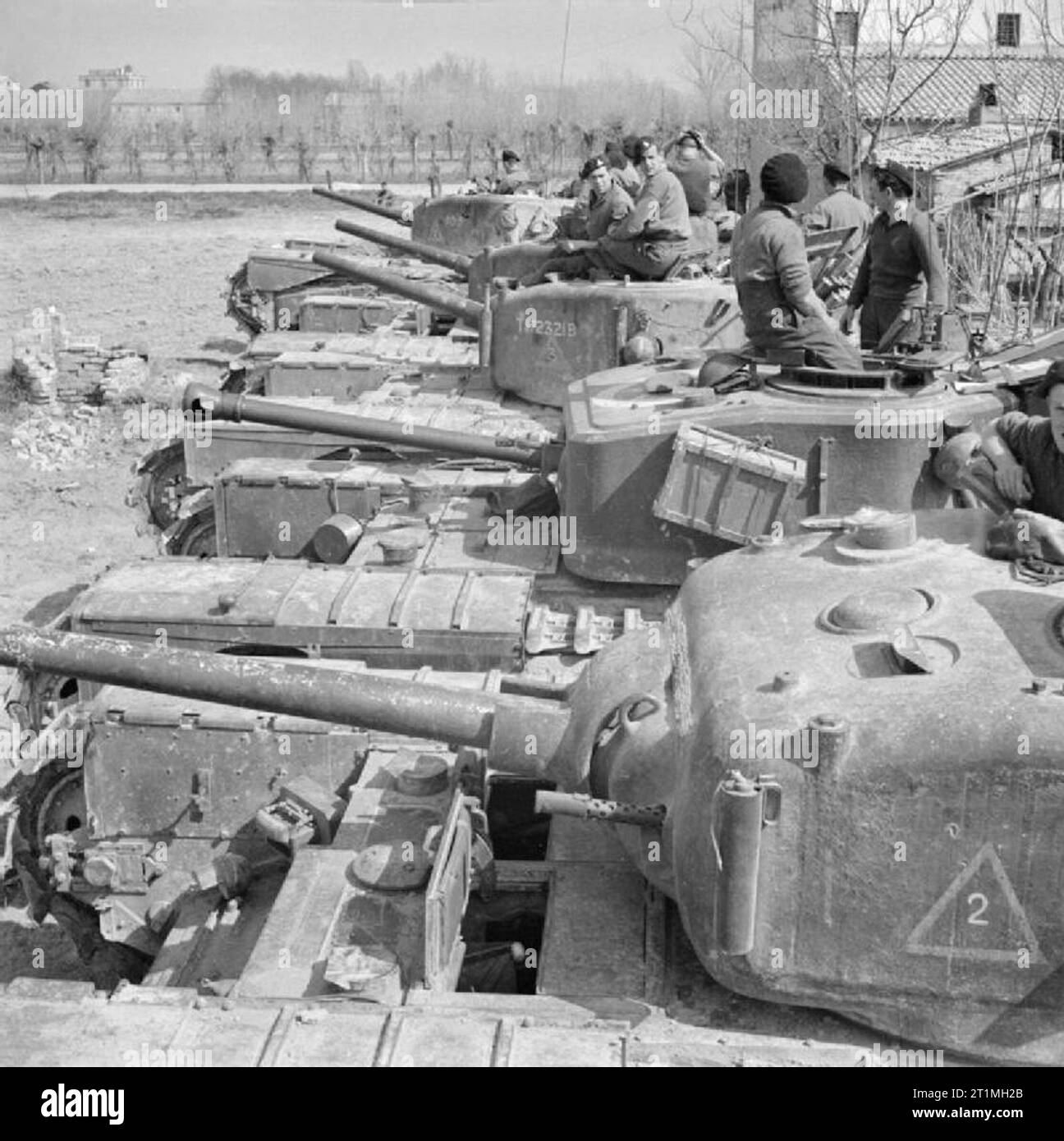 Churchill tanks of the North Irish Horse in Italy, 21 March 1945 ...