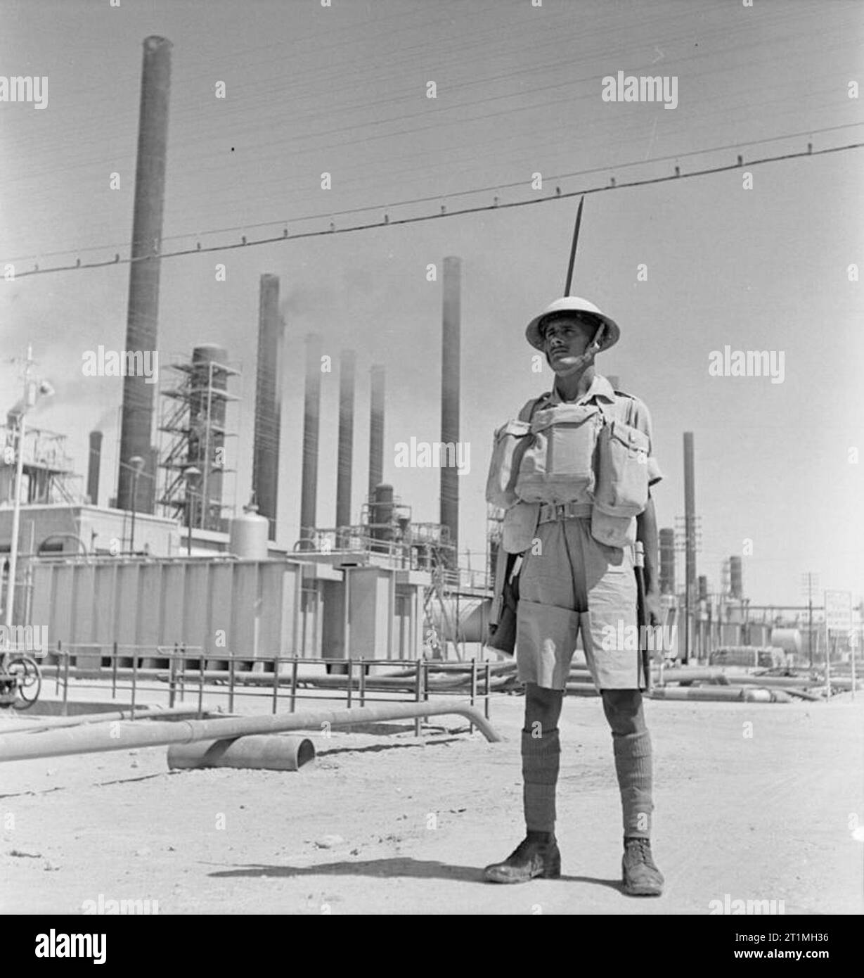 Commonwealth Forces in the Middle East An Indian soldier guarding an ...