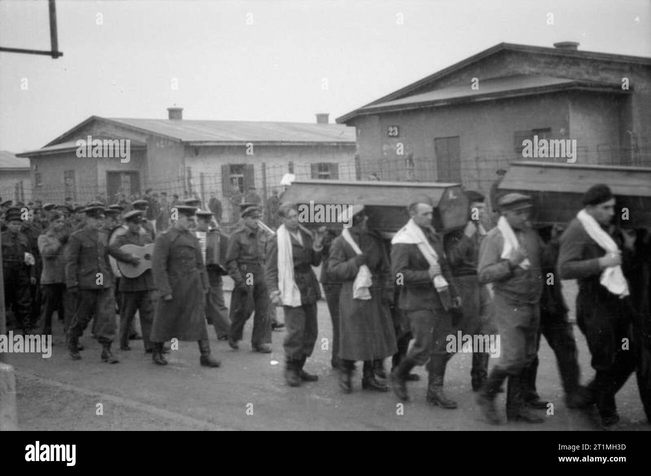 Liberation of Stalag 7a, Moosburg, Germany The funeral procession for ...