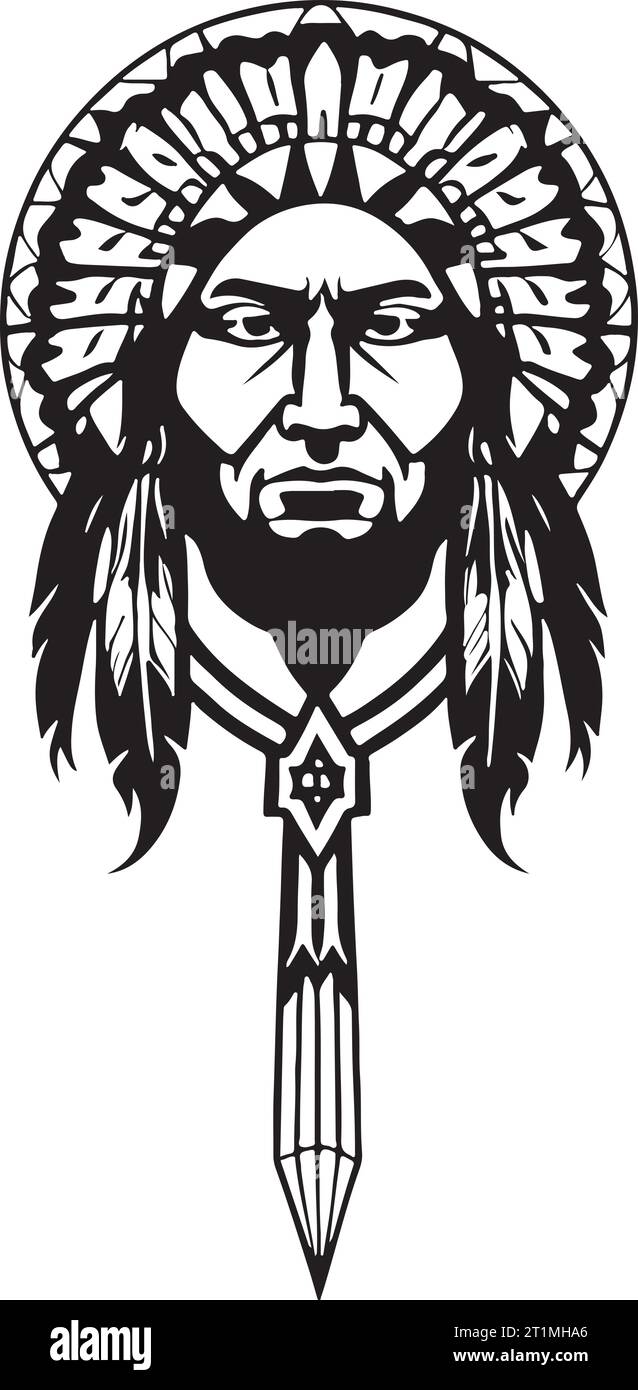 Pretty lovely Native indians emblem vector art Stock Vector Image & Art ...