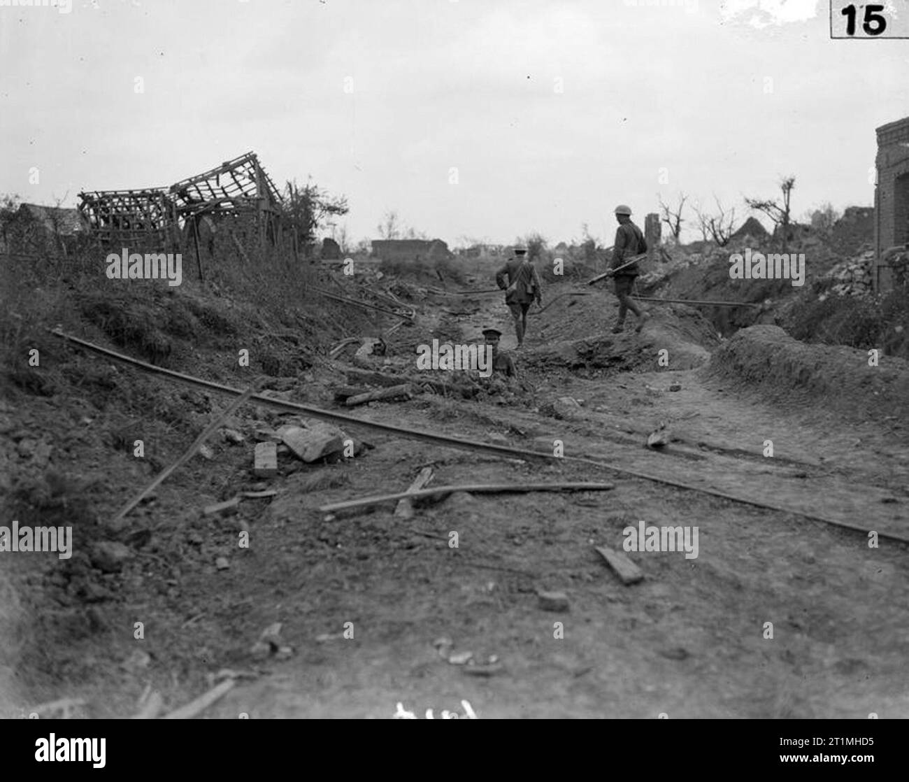 The Battle of the Somme, July-november 1916 Battle of Albert. Ruins on ...