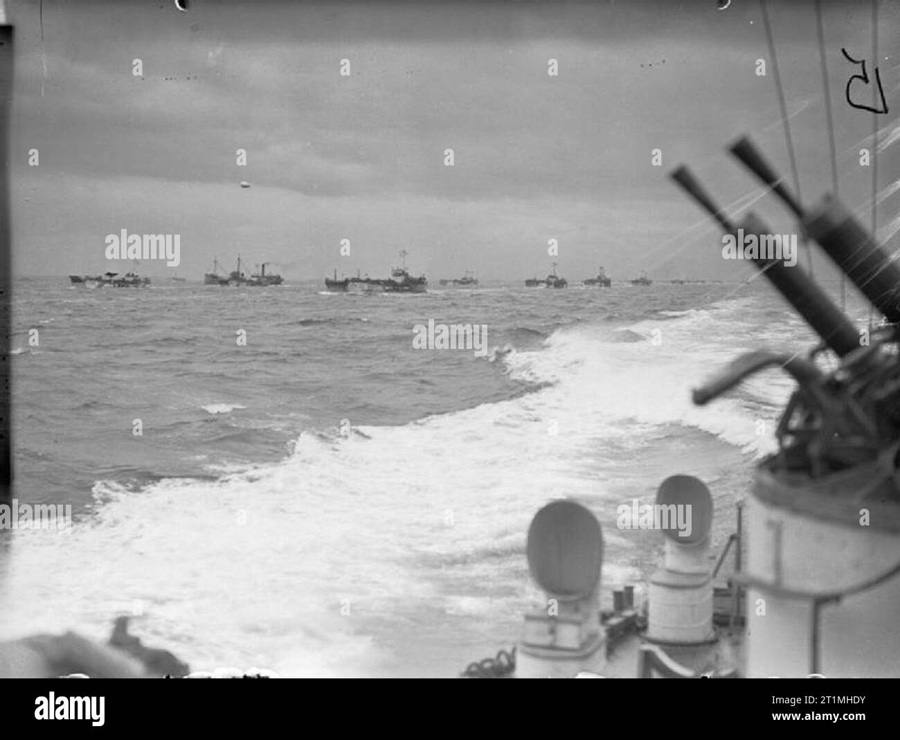 Operation 'neptune', June 1944 Part of an invasion convoy, including ...