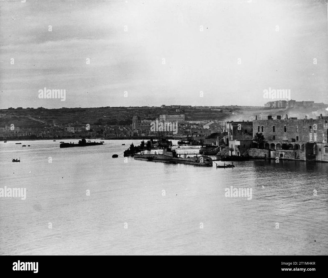 British Submarine Base at Malta. 26, 27 and 28 January 1943, Malta, HMS ...