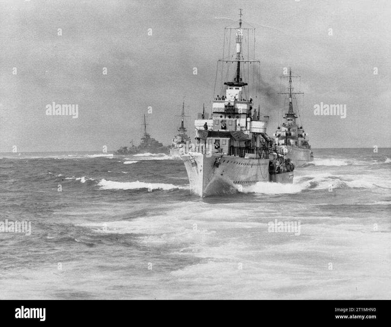 Royal Navy Destroyer Manoeuvres at Scapa Flow, 1942 A flotilla of ...