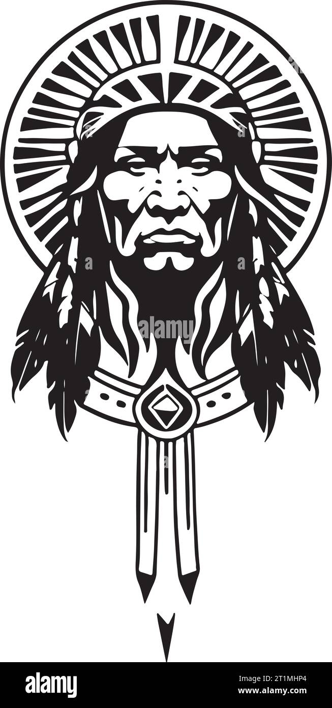 Extraordinary and lovely Native indians vector art Stock Vector Image ...