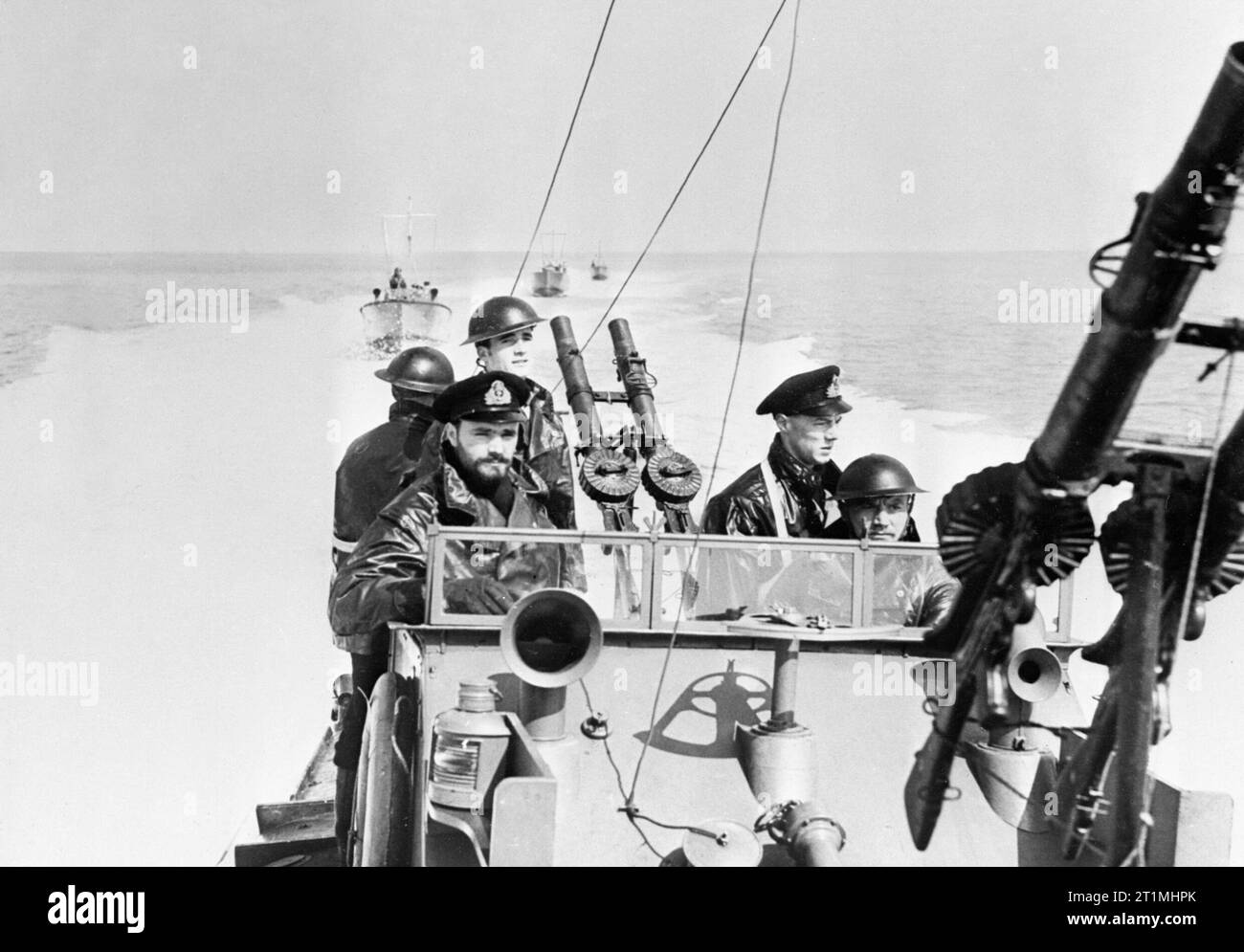 Royal Navy Motor Torpedo Boats on patrol, 1940. MTB's in line ahead ...
