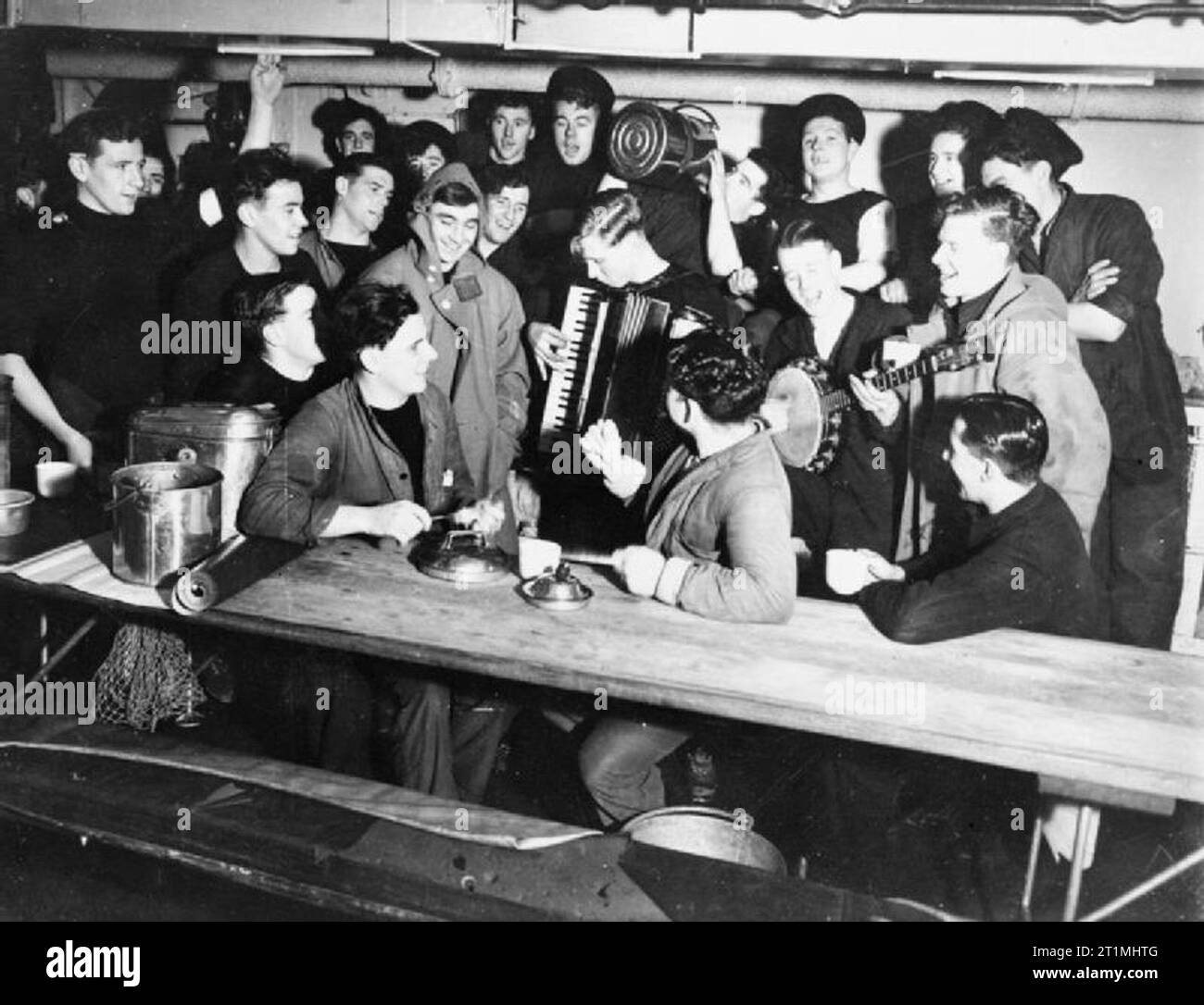 Scenes on Board a Battleship at Sea. 1940 Or 1941, on Board HMS Rodney ...