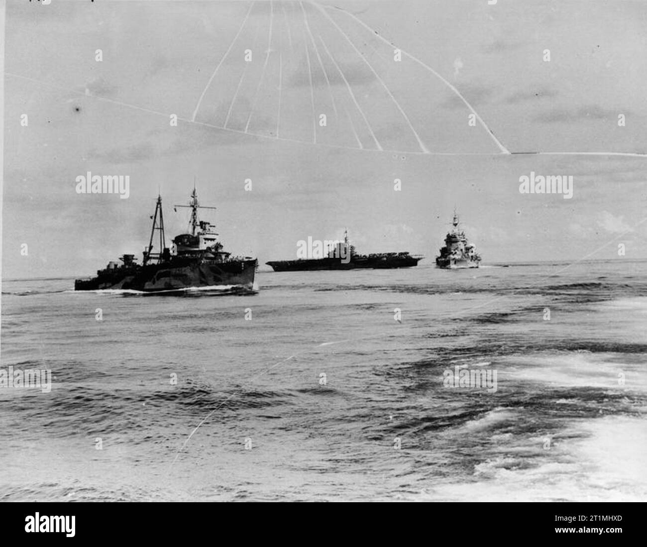 Ships of the Eastern Fleet. August 1942, on Board HMS Mauritius. Left ...