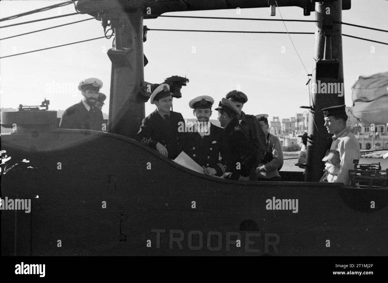 Submarines and Submarine Officers. 4 February 1943, Malta. Officers of ...