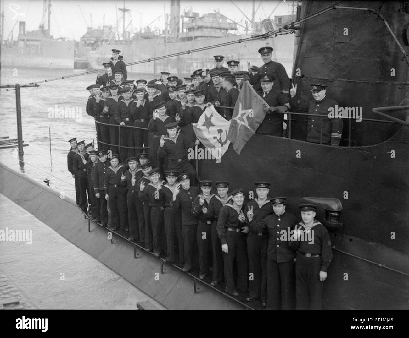 Submarine arrival Black and White Stock Photos & Images - Alamy