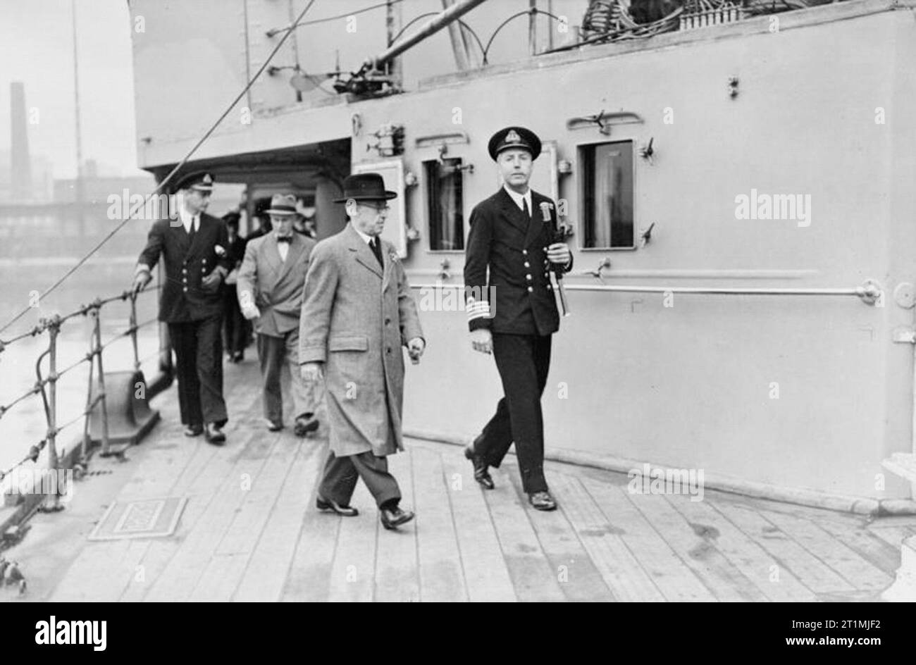 The Mayor of Bradford Visits HMS Aurora. Liverpool, 10 June 1942. The ...