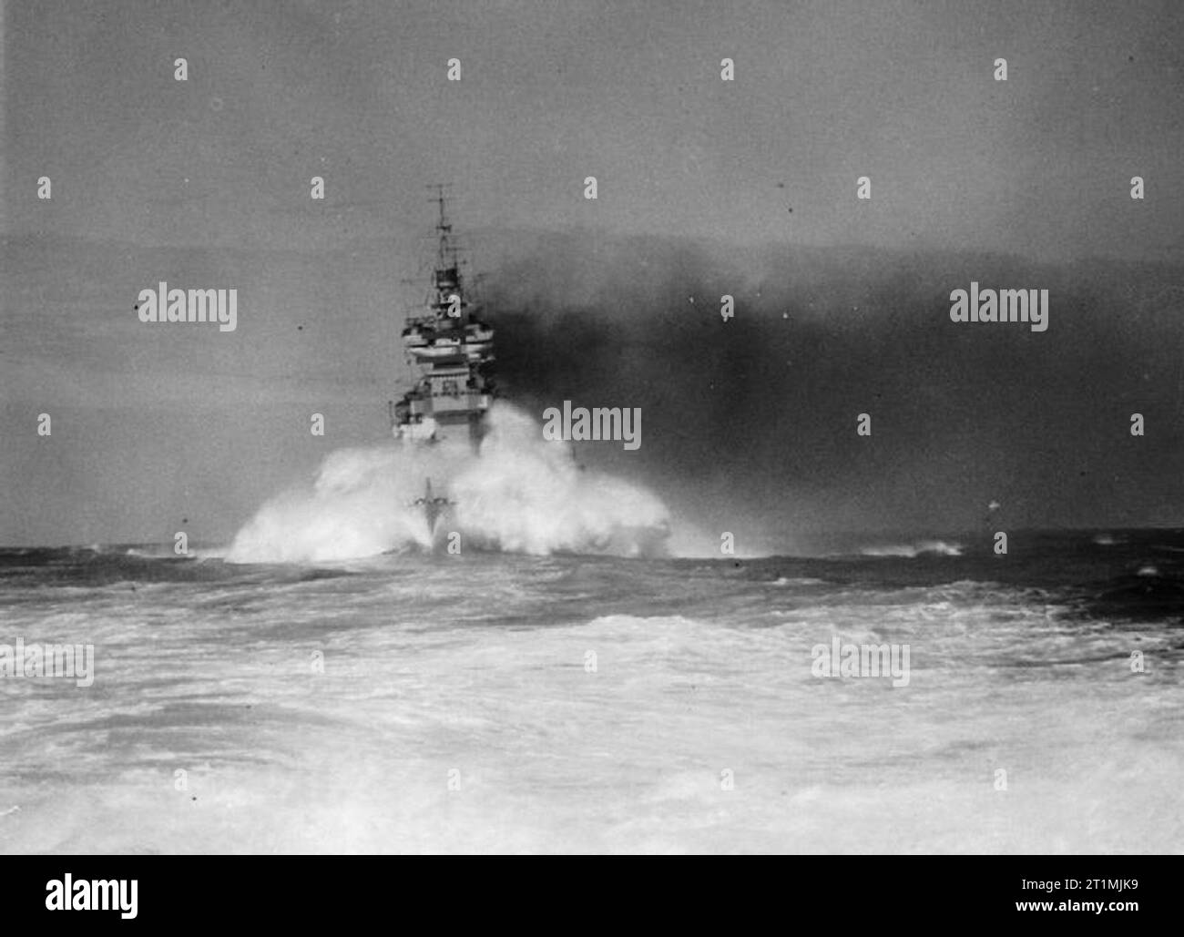 The Royal Navy during the Second World War With waves obscuring most of ...