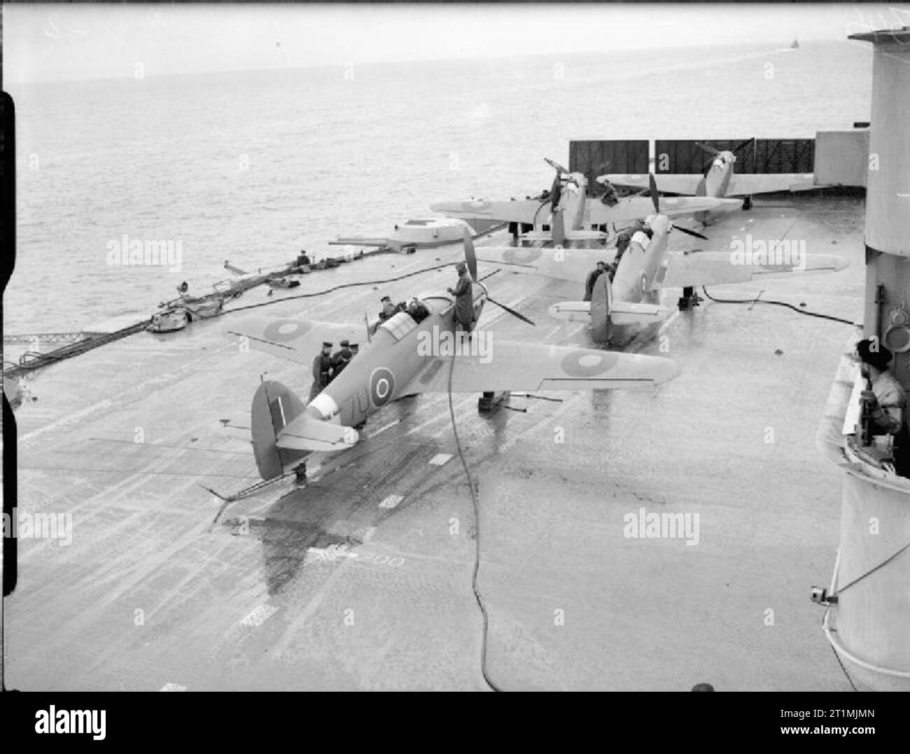 The Royal Navy during the Second World War Refueling Hawker Sea ...