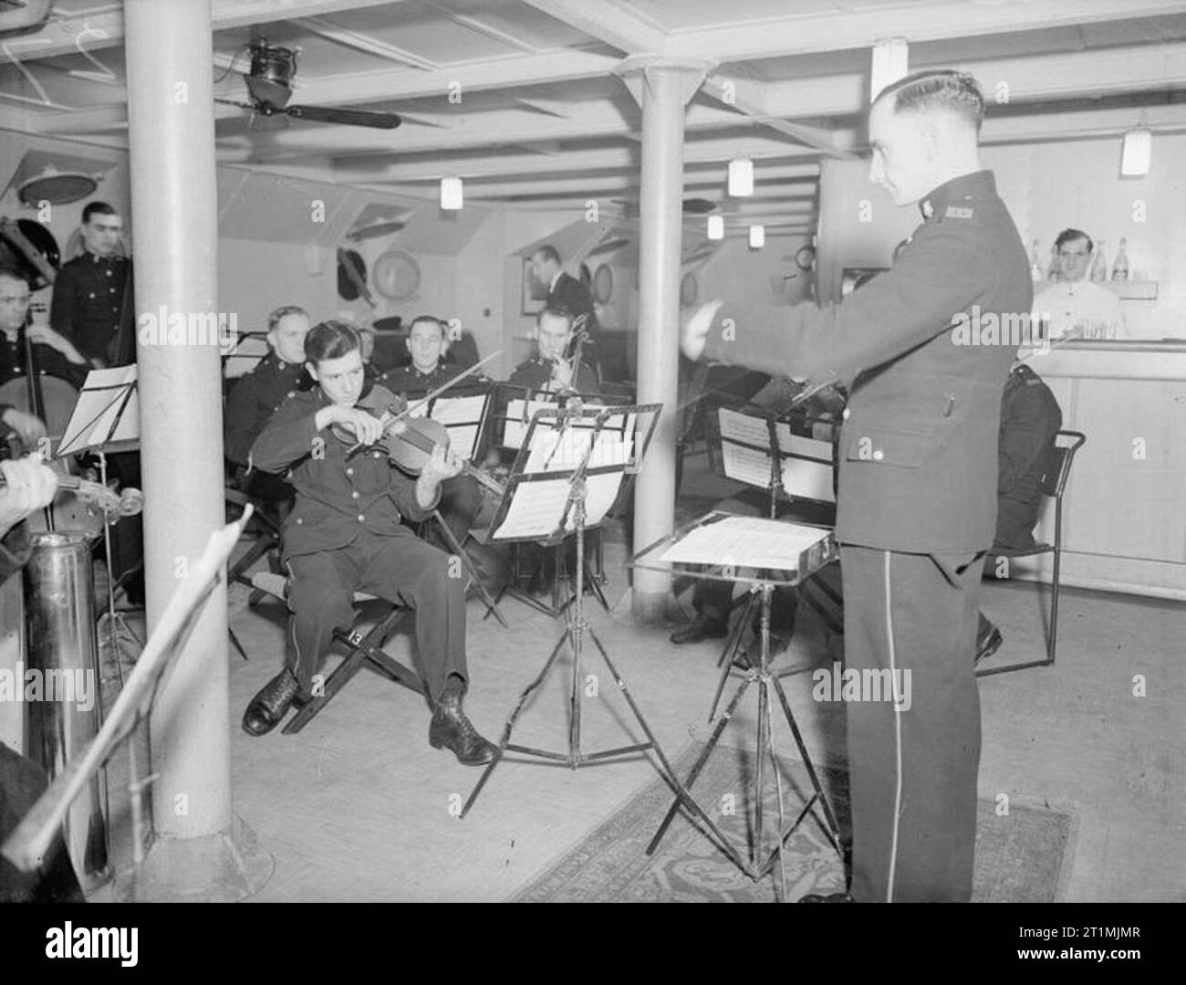 The Royal Marines. October 1942, With the Home Fleet, on Board HMS Howe ...