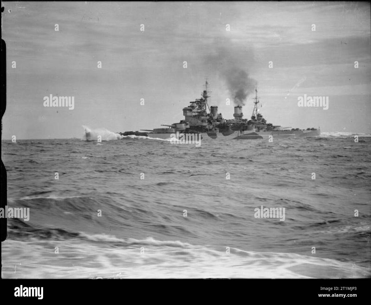The Royal Navy during the Second World War Waves crash over the bow of ...