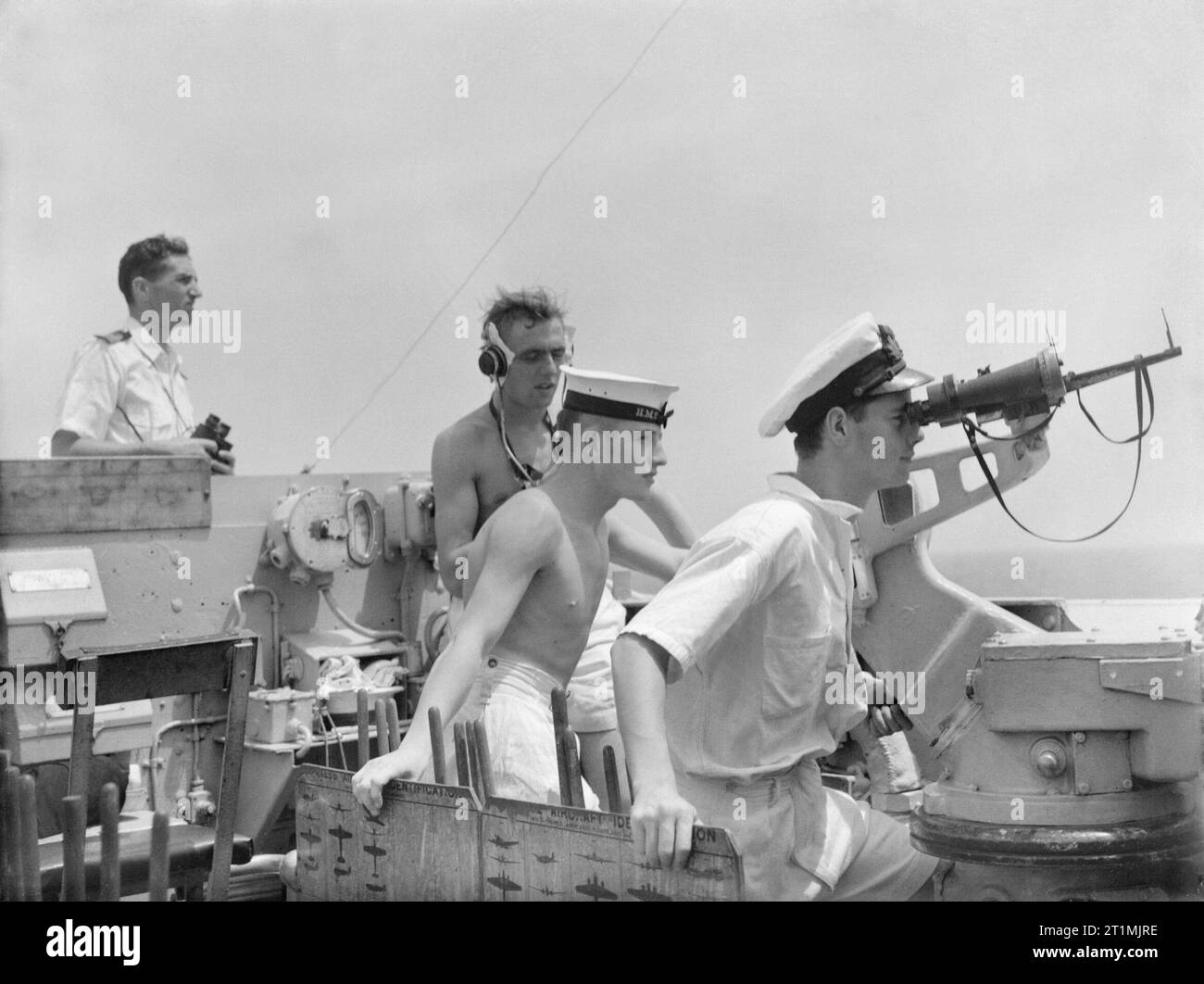 The Royal Navy during the Second World War Sailors keep watch on the ...