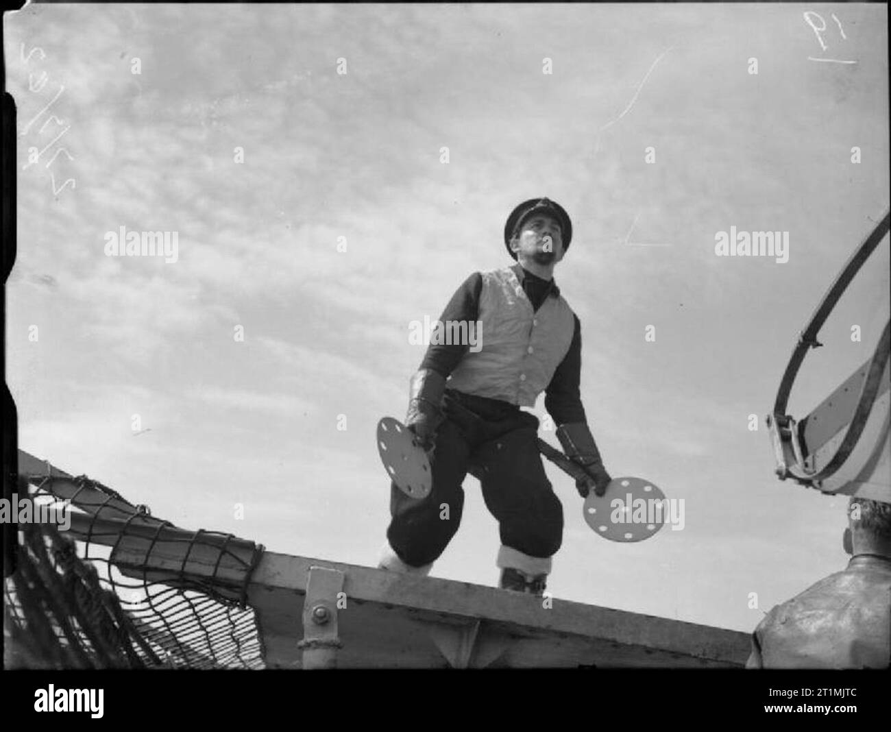 The Royal Navy during the Second World War The 'Bats' officer signaling ...