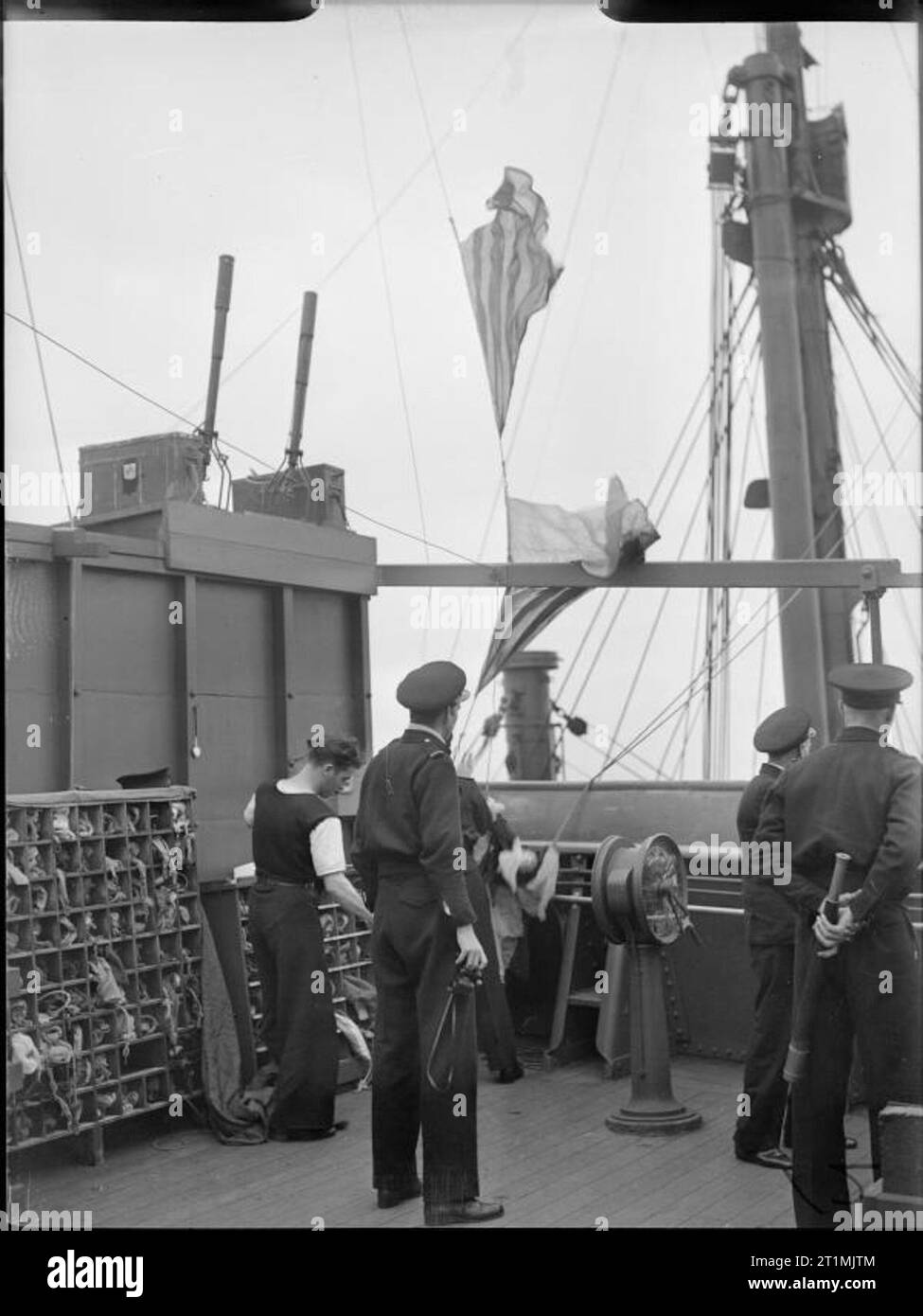 The Royal Navy during the Second World War Hoisting signals on the ...