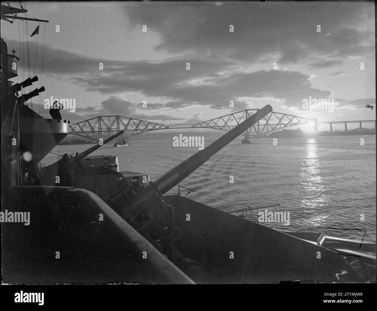 The Royal Navy during the Second World War Sunset in the Firth of Forth ...
