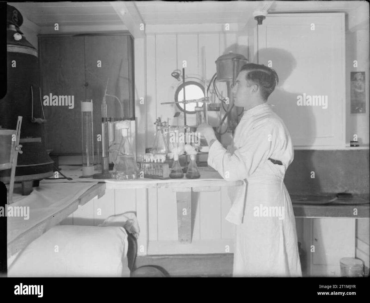 The Royal Navy during the Second World War A laboratory technician at ...