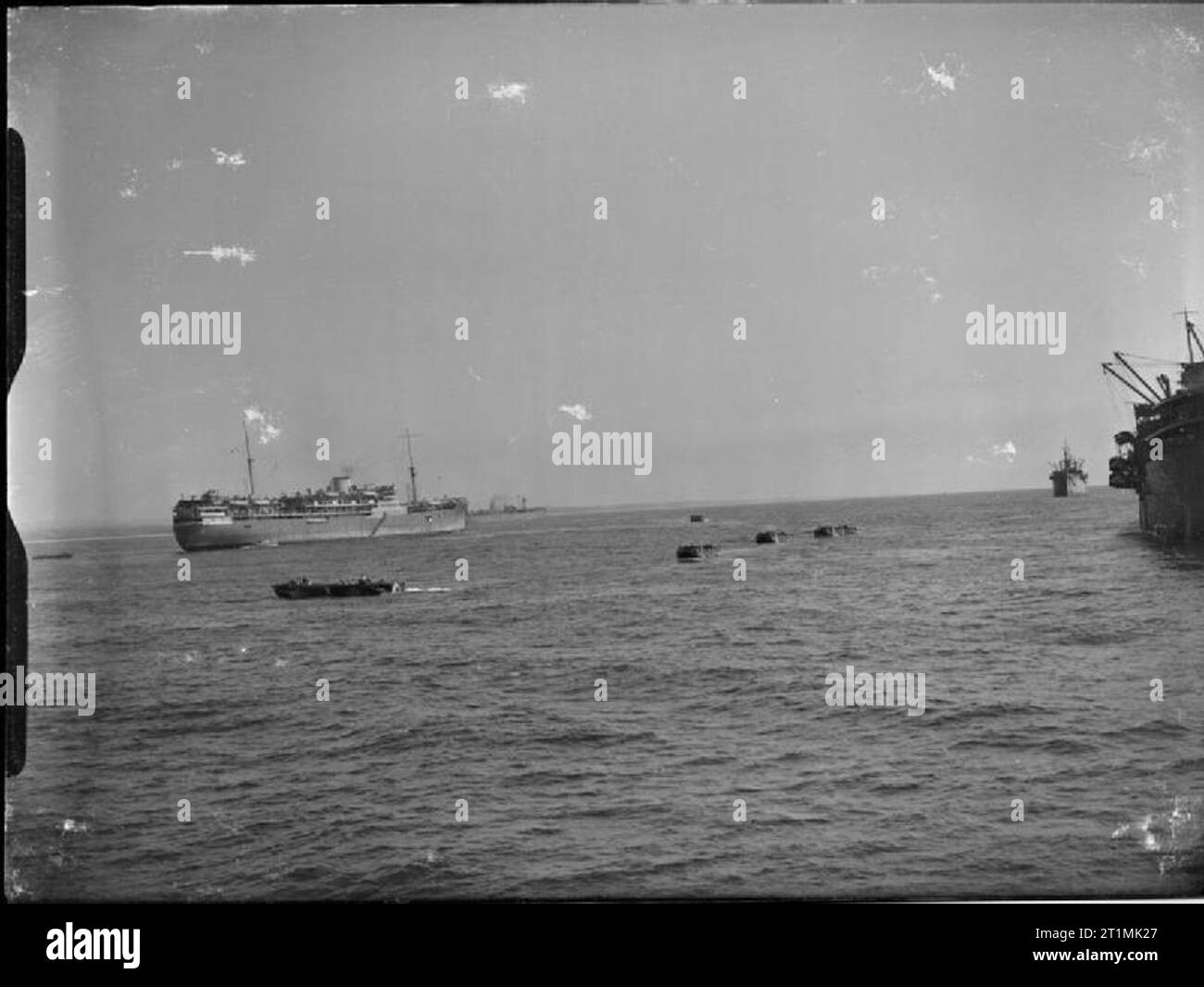 The Royal Navy during the Second World War Landing craft leaving the ...