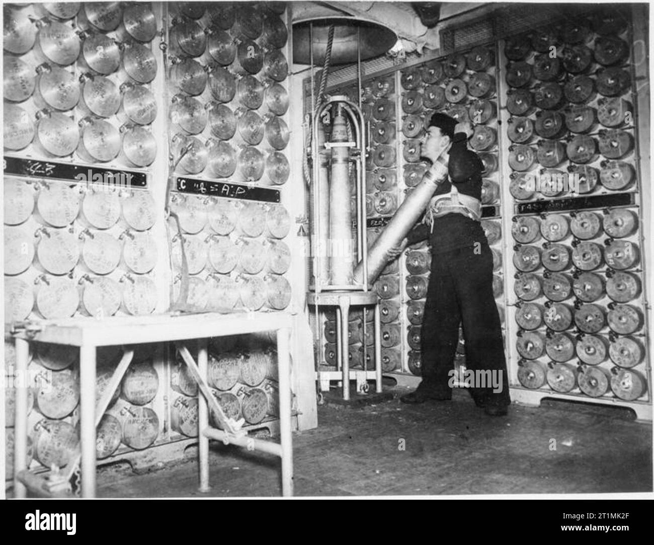 The Royal Navy during the Second World War The shell room of the ...