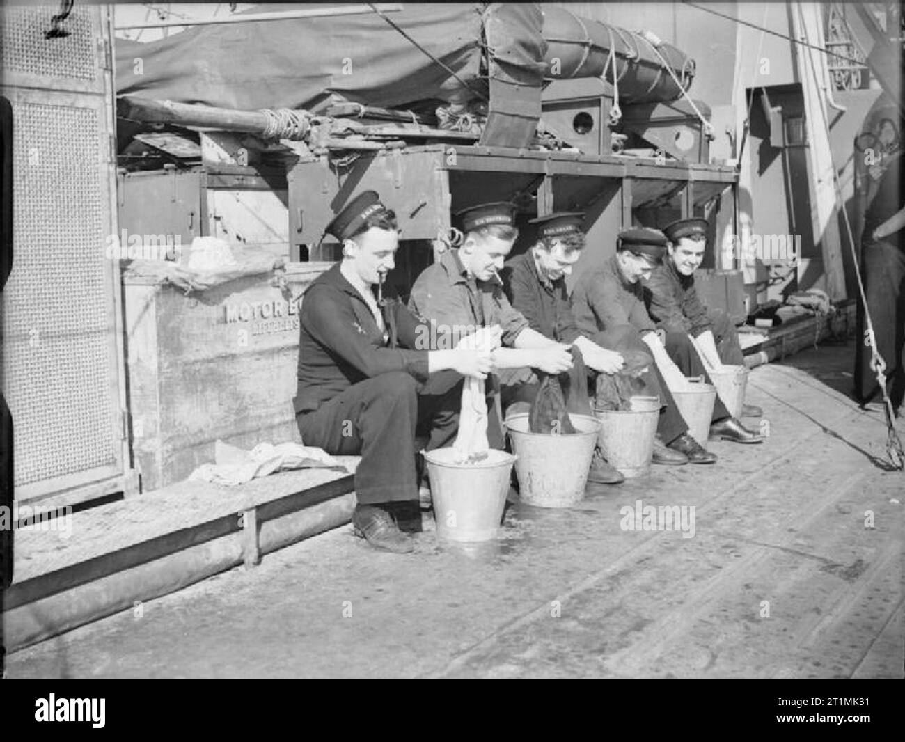 The Royal Navy during the Second World War Some of the crew sat in a ...