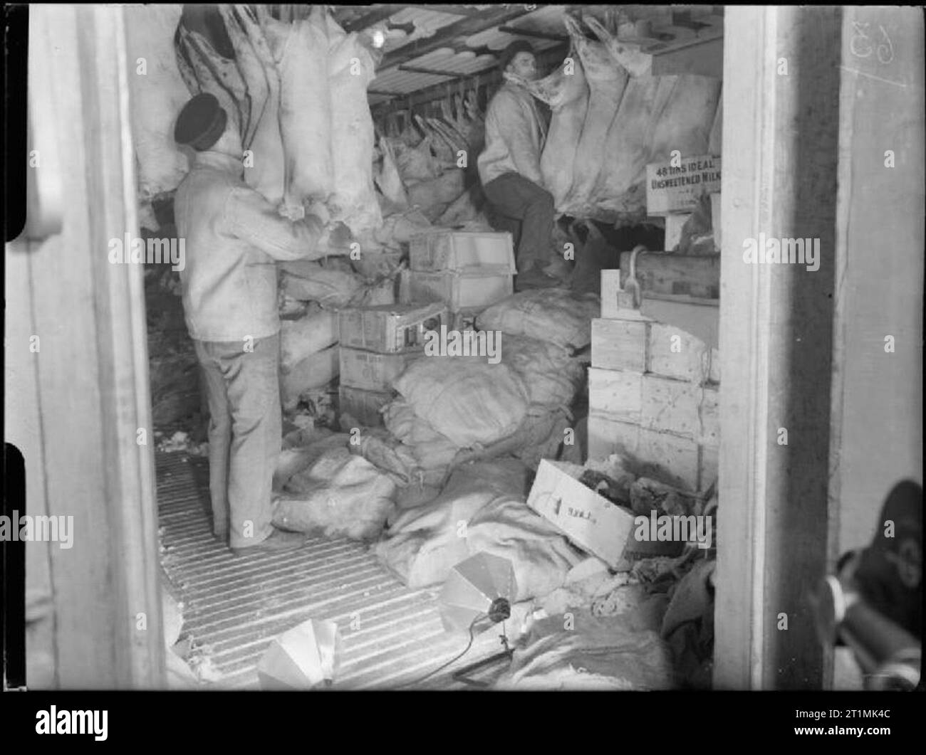 The Royal Navy during the Second World War The refrigerating store of ...