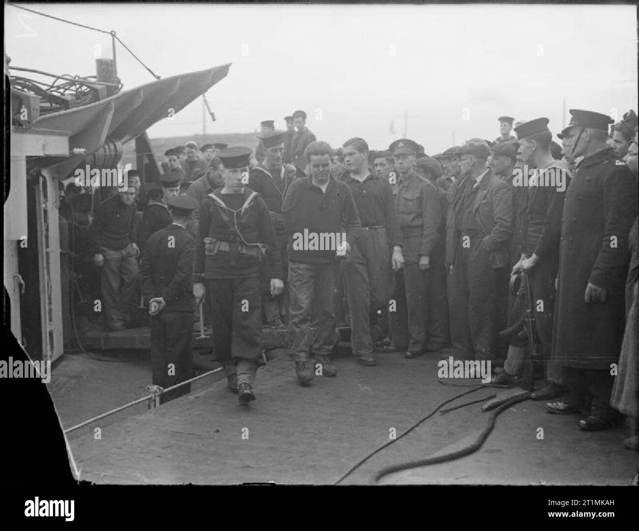 The Royal Navy during the Second World War Prisoners from a rammed and ...