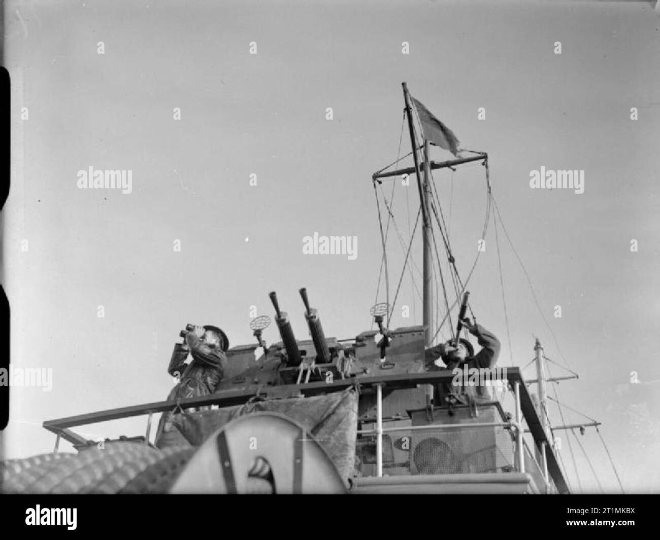 The Royal Navy during the Second World War Lookouts on board Motor ...