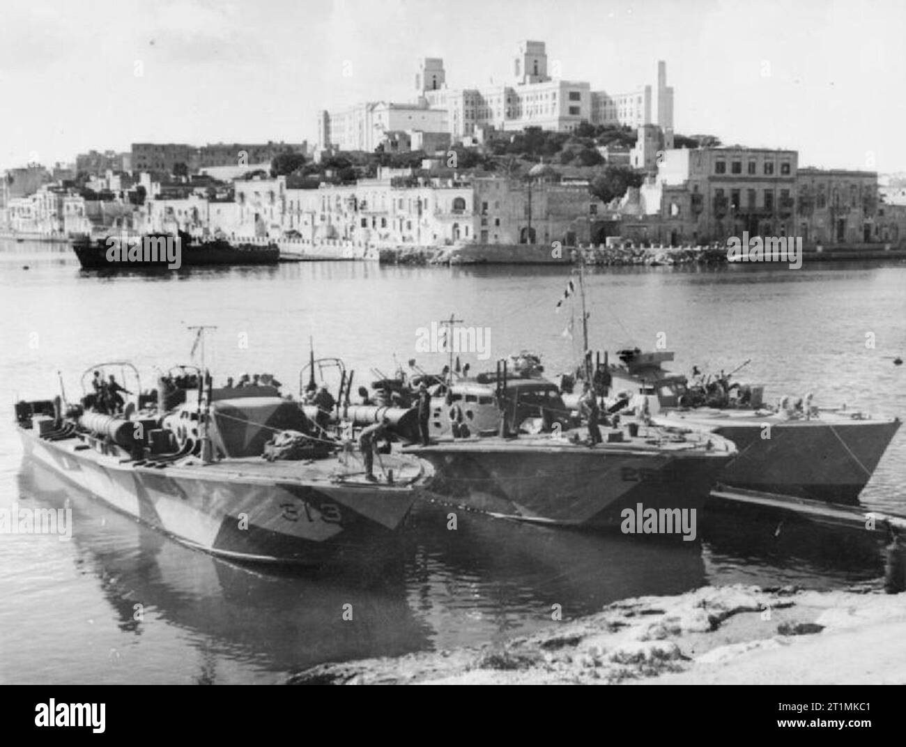 The Royal Navy during the Second World War Left to right: MTB 313, MTB ...