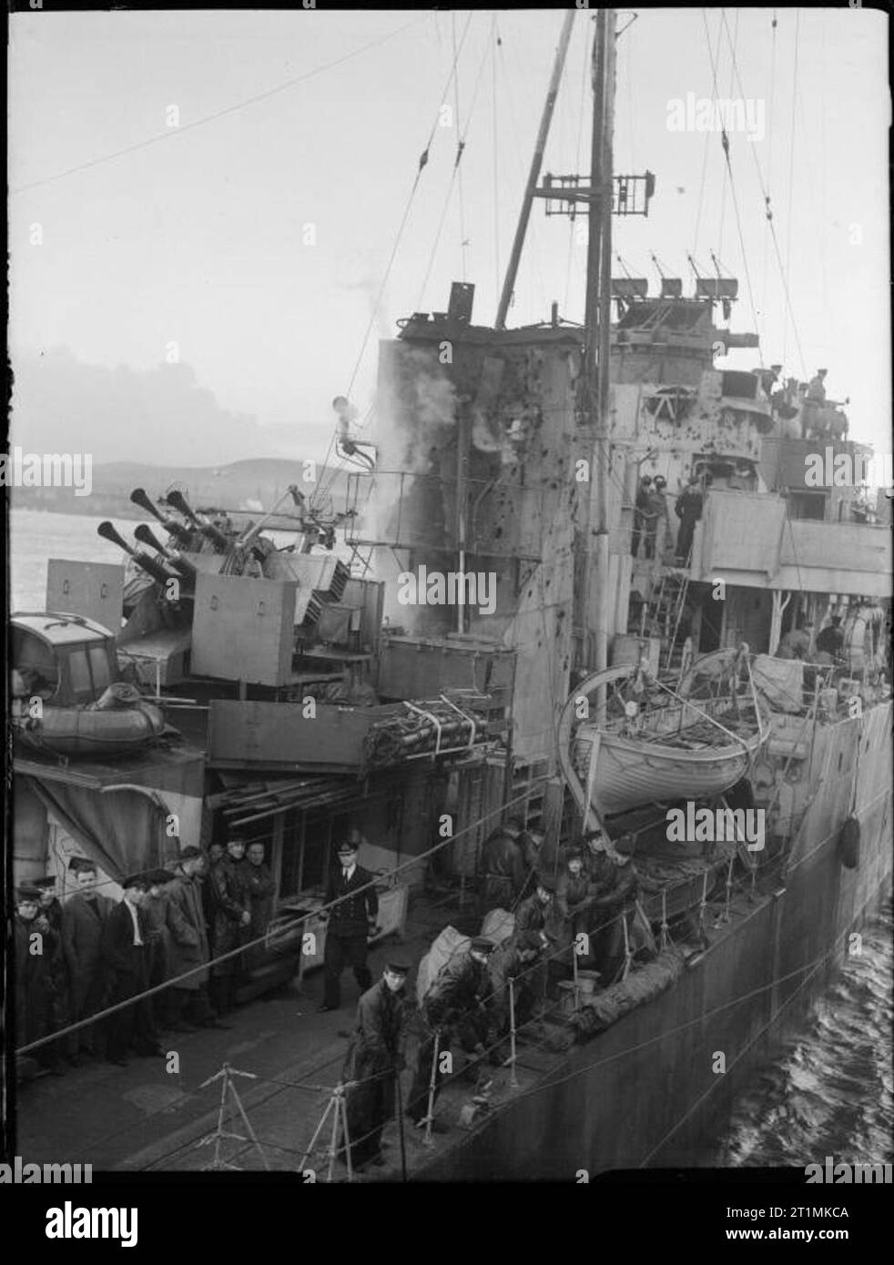 The Royal Navy during the Second World War At Scapa Flow the funnel and ...