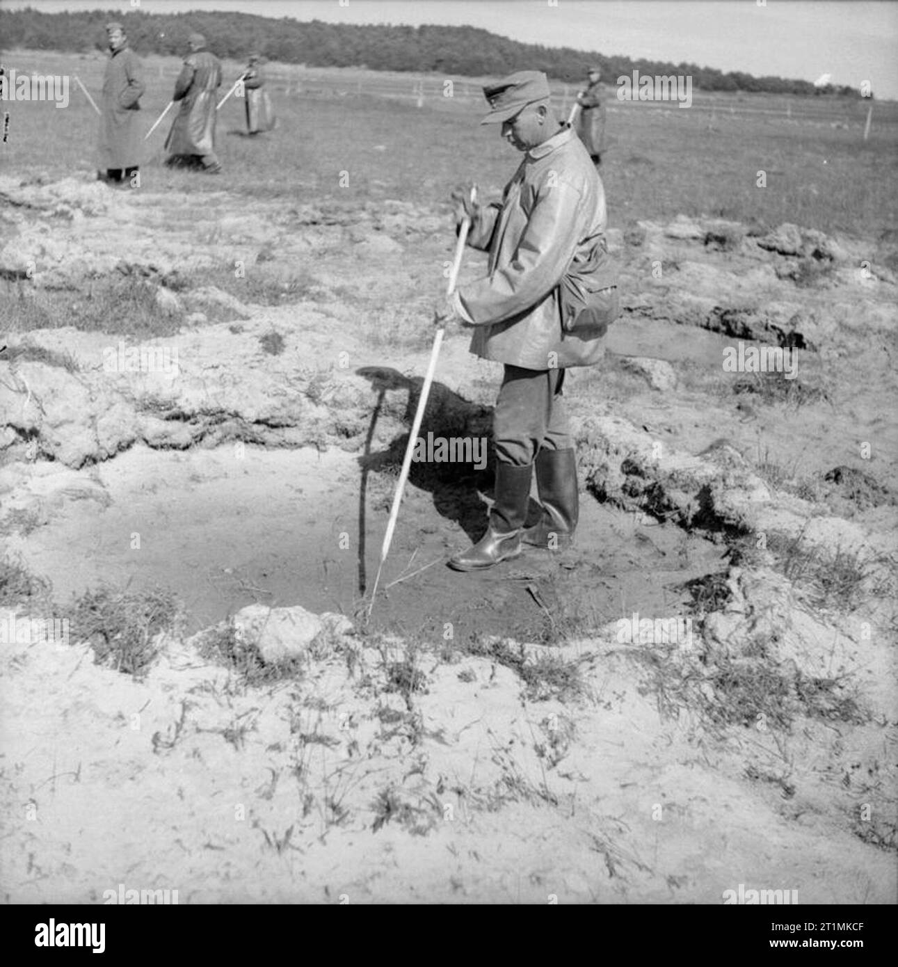 Norway After Liberation 1945 A German prisoner engaged in clearing a ...