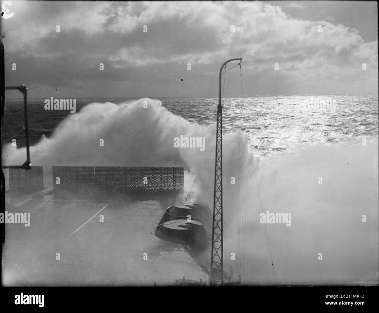 The Royal Navy during the Second World War Waves crashing over the bow ...