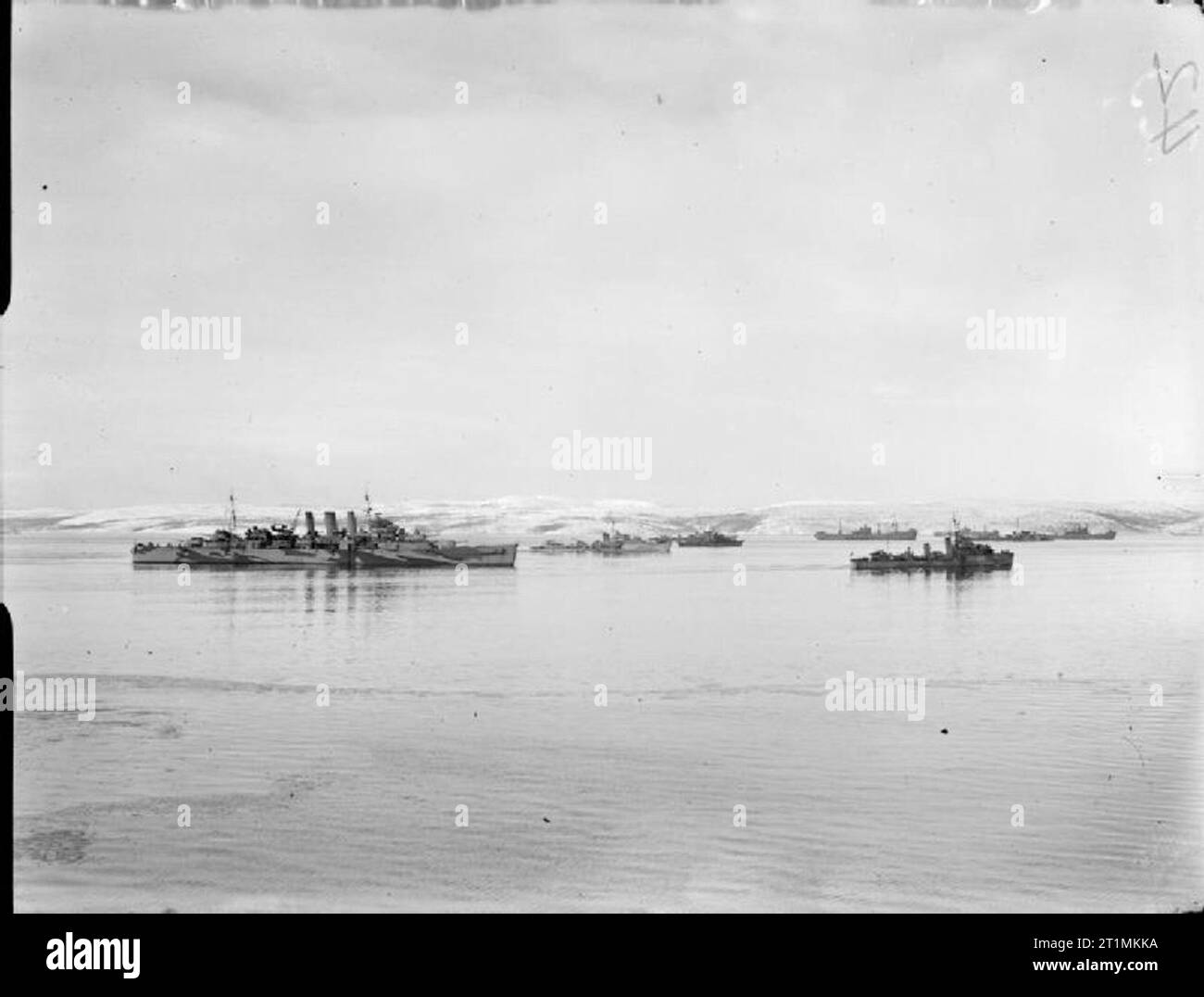 The Royal Navy during the Second World War HMS NORFOLK with destroyers ...