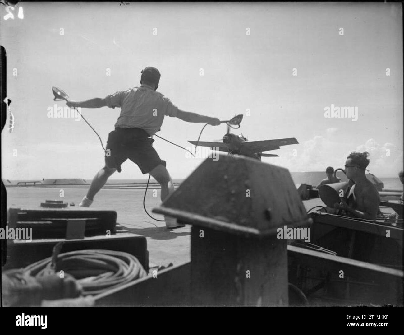 The Royal Navy during the Second World War A 'Bats' officer signalling ...