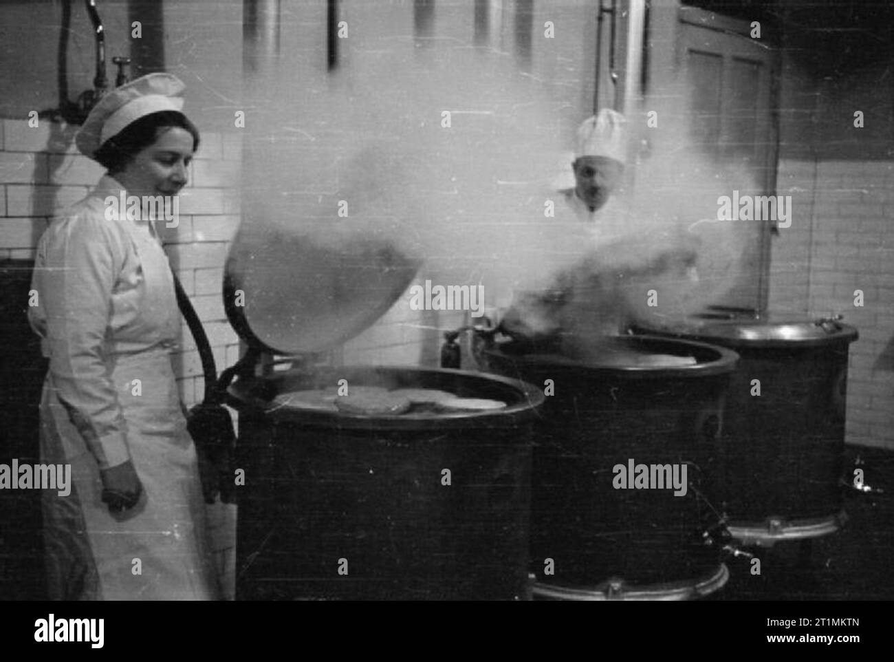 The Royal Navy during the Second World War Wren cooks at work in the ...