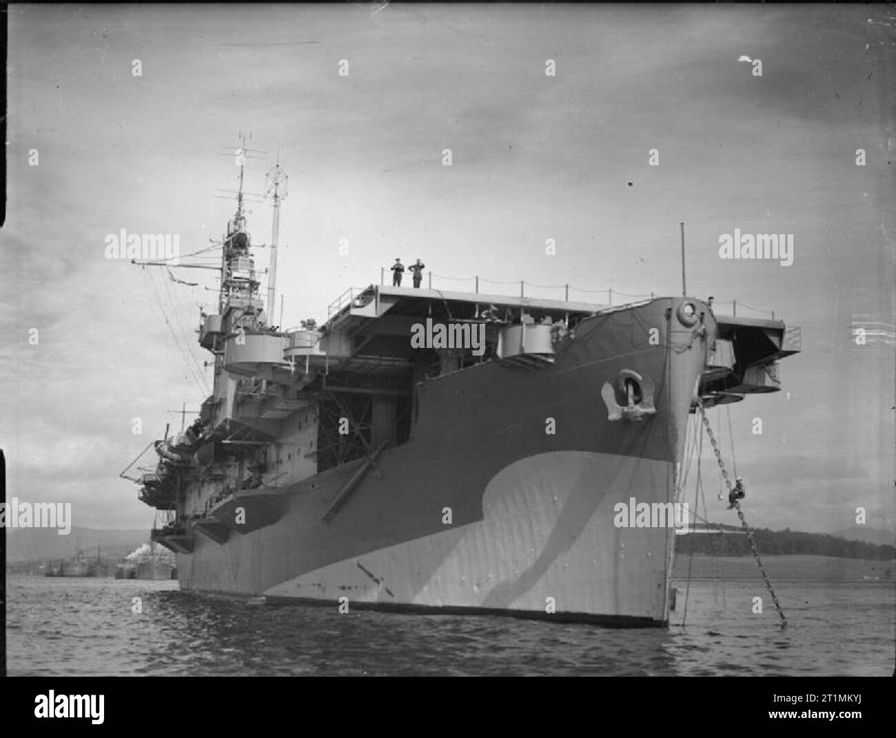The Royal Navy during the Second World War HMS ATTACKER at anchor at ...