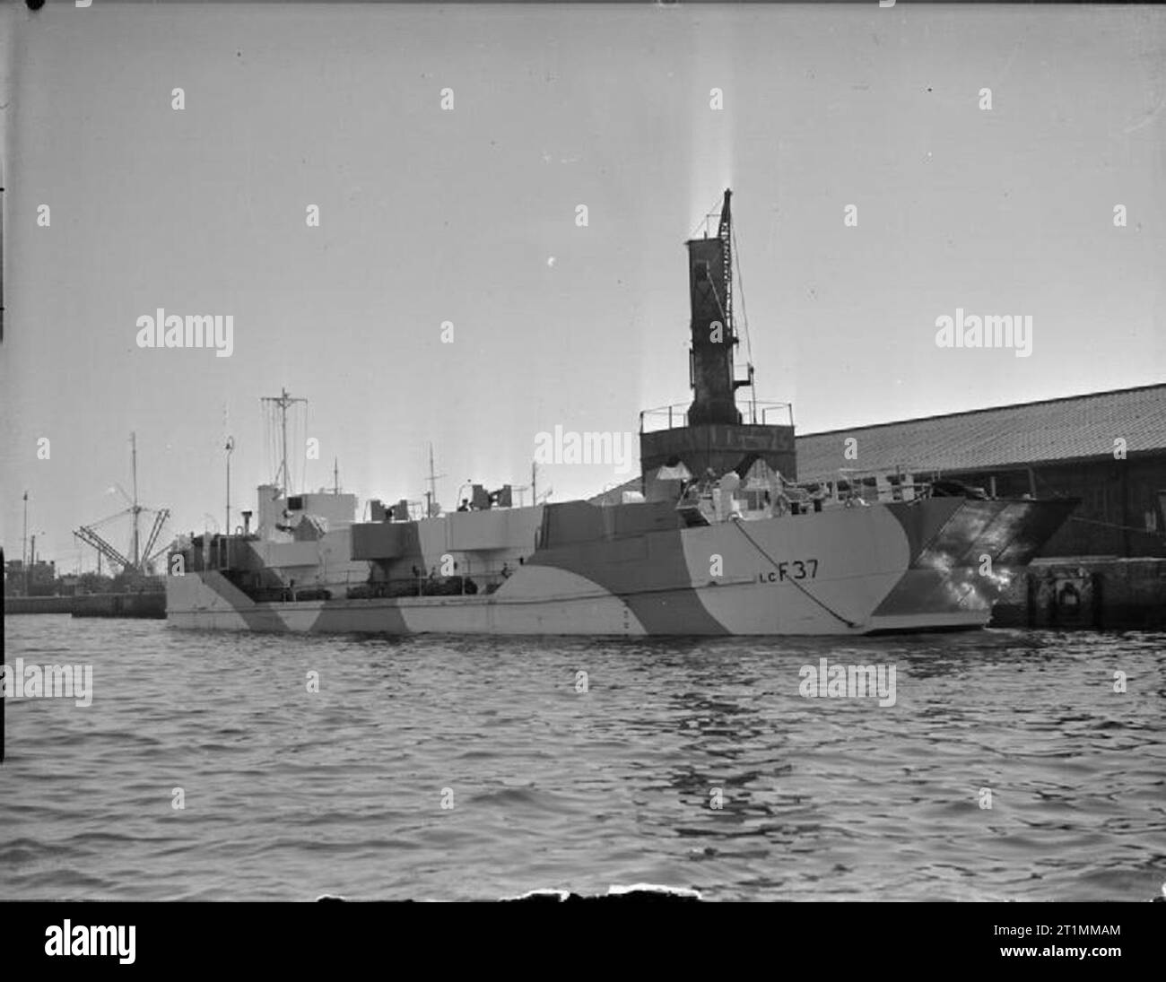 The Royal Navy during the Second World War Landing Craft (Flak) 37 tied ...