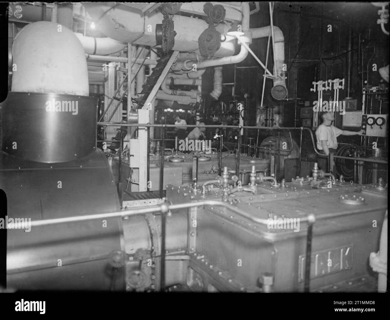 The Royal Navy during the Second World War A general view of the engine ...