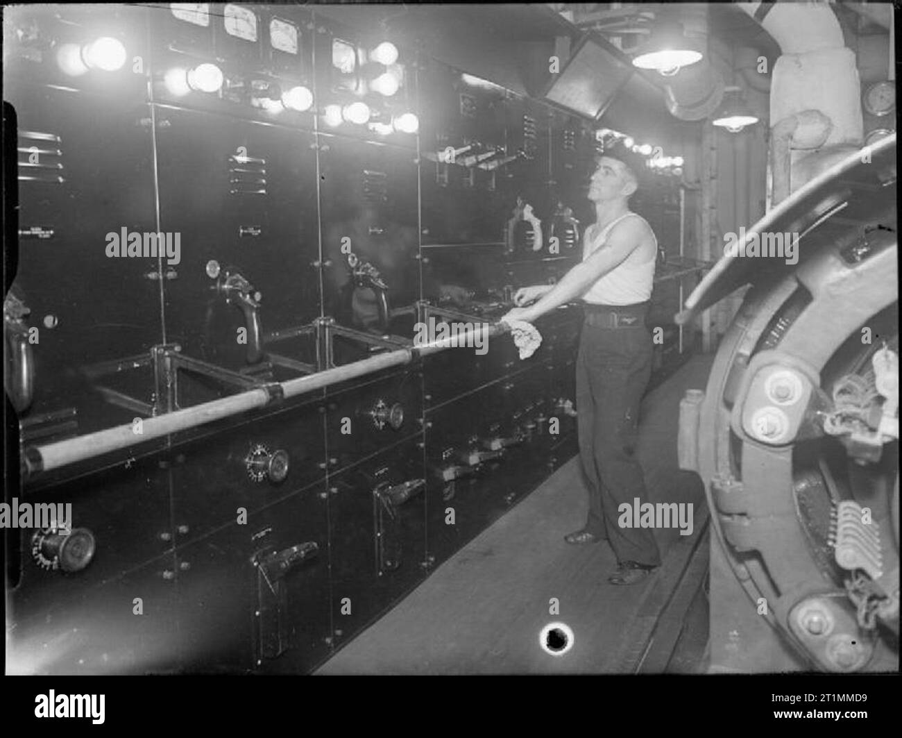 The Royal Navy during the Second World War The electrical control panel ...