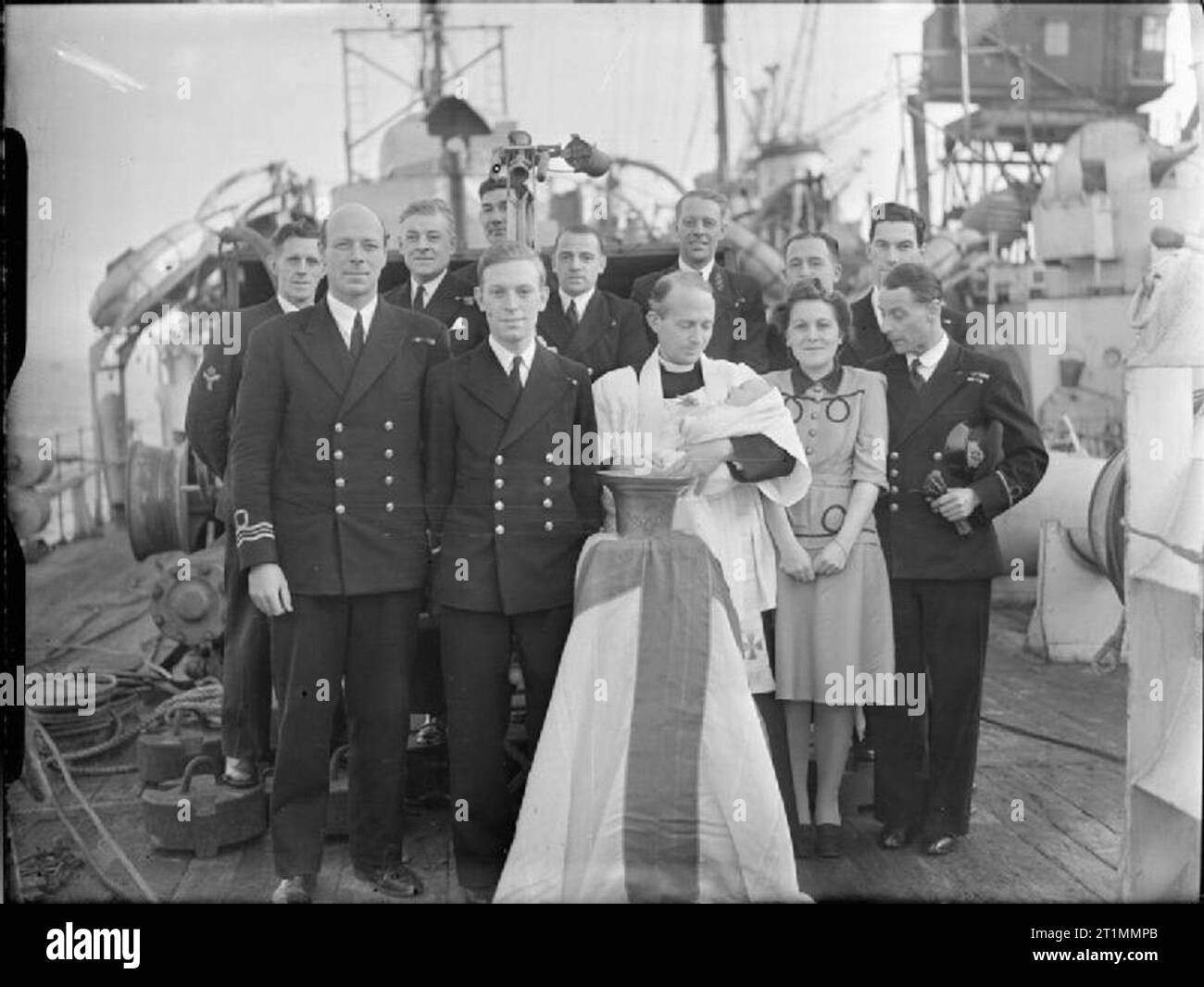 The Royal Navy during the Second World War The christening ceremony on ...