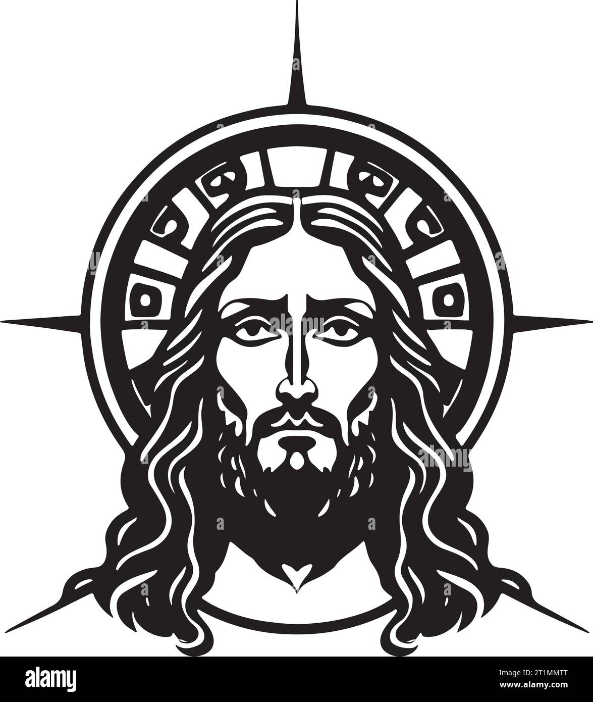 Amazing lovely Holy Christ emblem vector art Stock Vector Image & Art ...