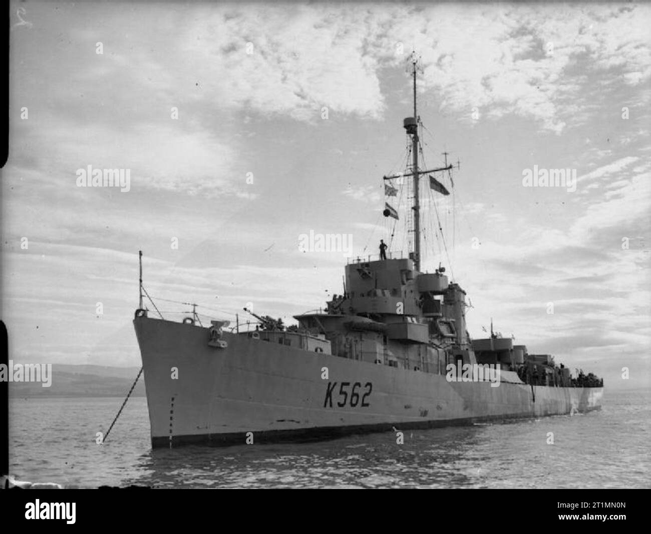The Royal Navy during the Second World War HMS STOCKHAM at anchor at ...